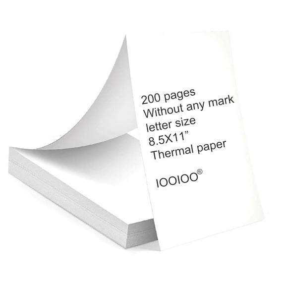 SKYSONIC 200 pages, BPA BPS free, thermal printer paper 8.5 11,letter ...