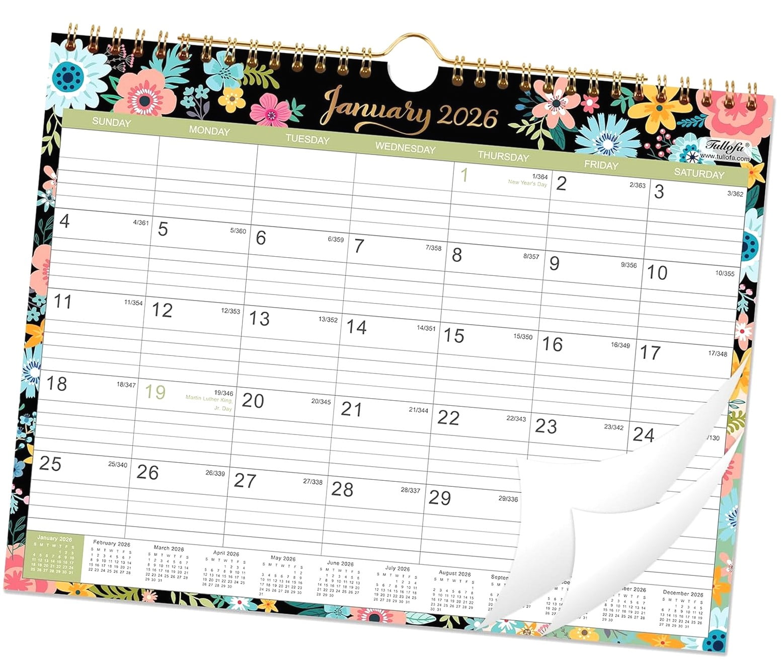 SKYSONIC 2026 Calendar 2026 Wall Calendar with 12 Months, Jan. 2026 to ...