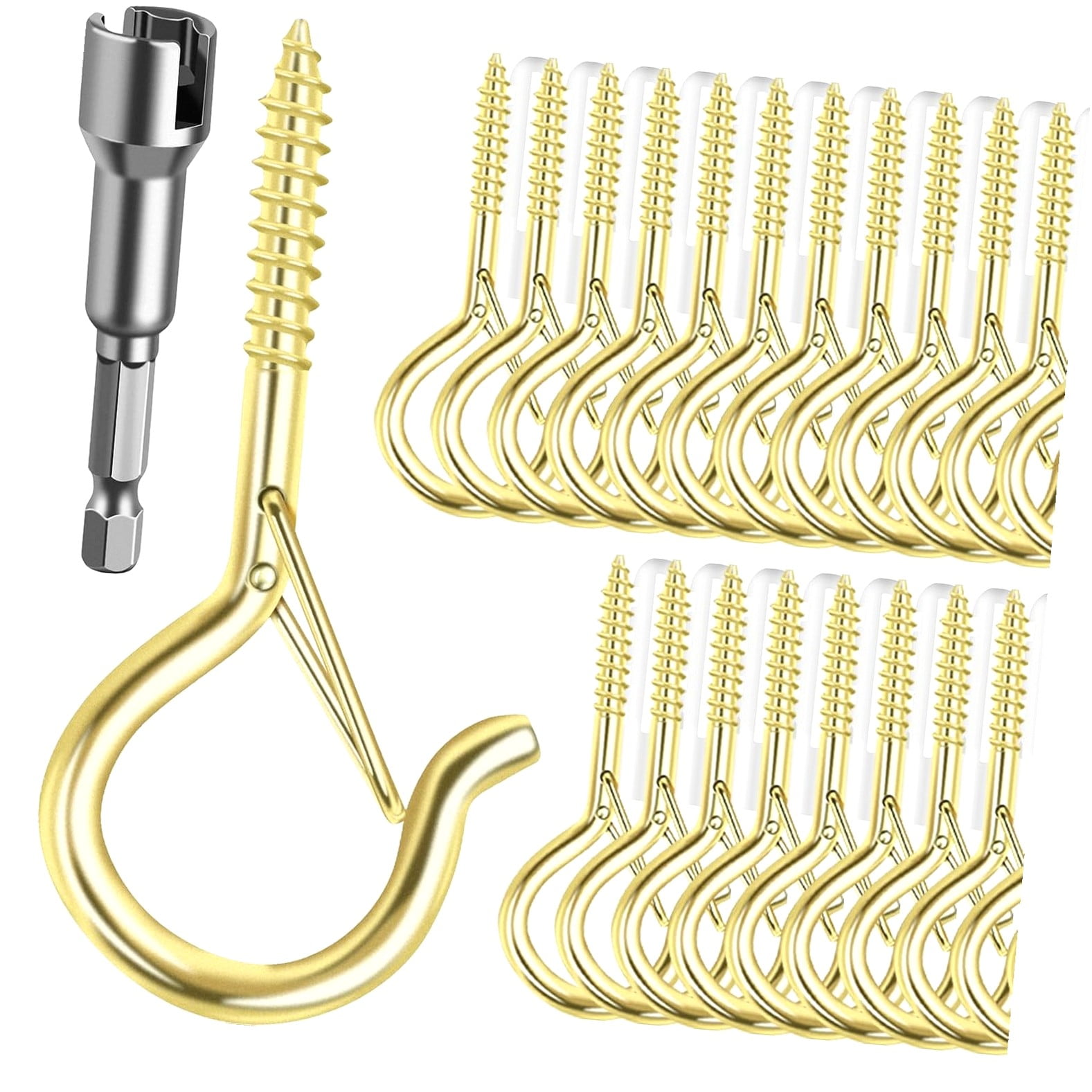 SKYSONIC 24 PCS Light-Hanger Clips, Screw for String Lights, Buckle ...