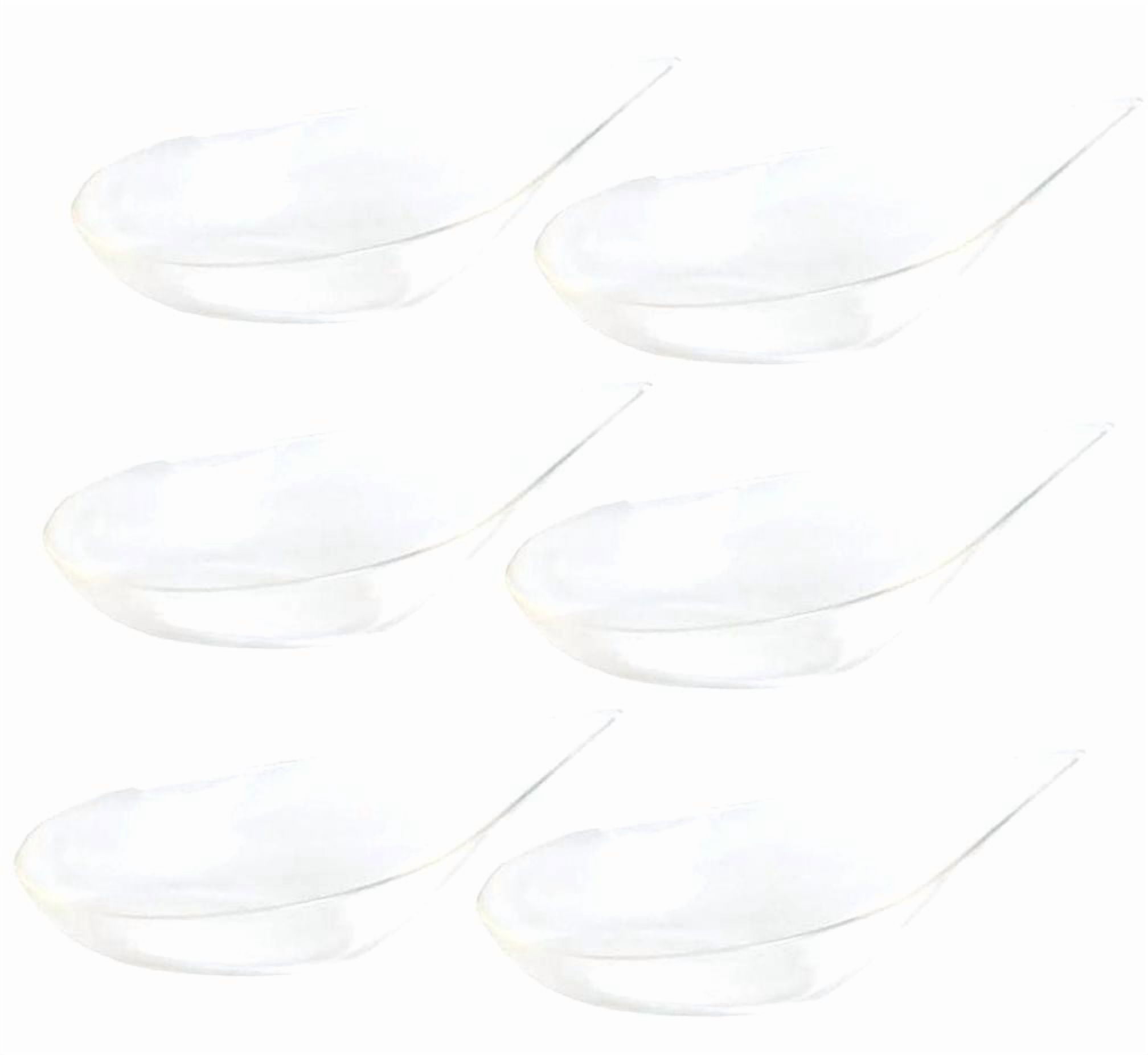 SKYSONIC 25-Piece Mini Appetizer Plate Set with Plastic Leaf-Shaped ...