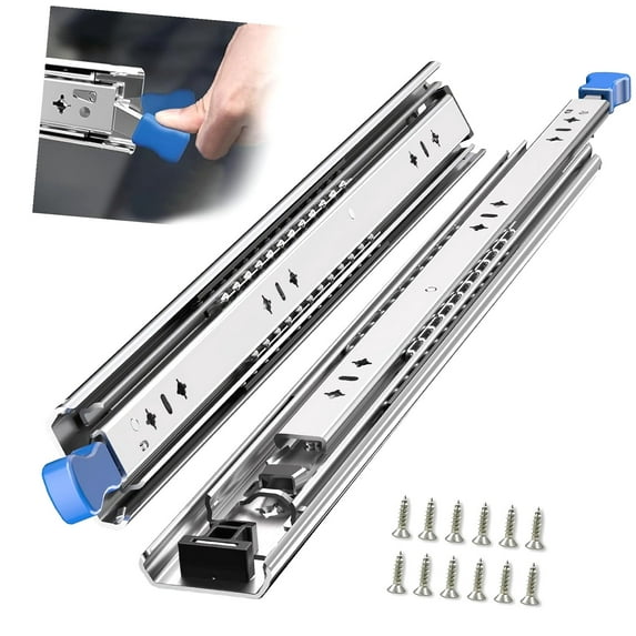 SKYSONIC 260 Lbs Drawer Slides 1 Pair 12 14 16 18 20 24 26 30 32 40 ...