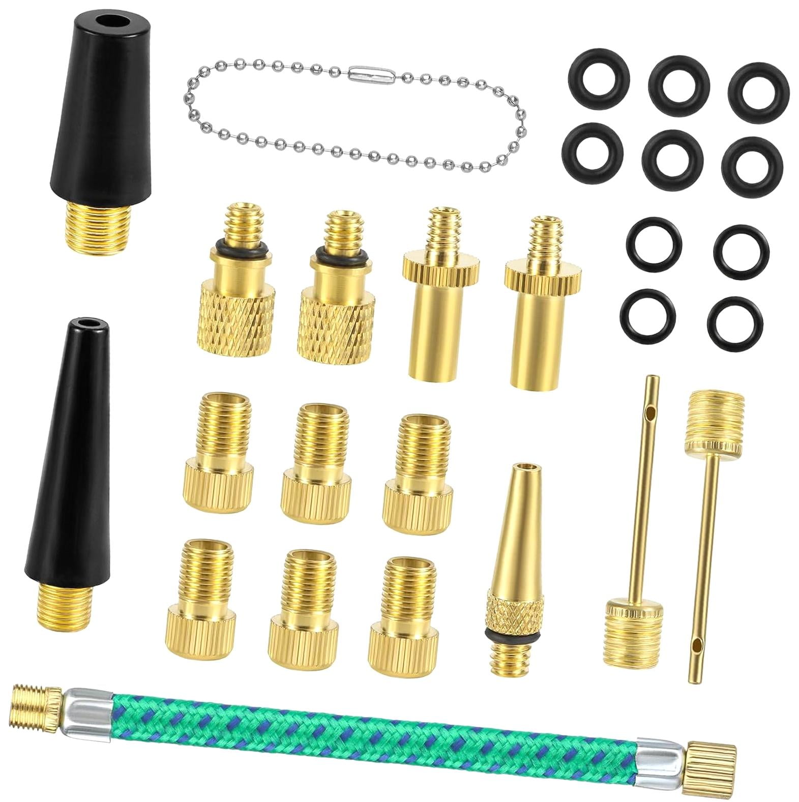 SKYSONIC 27pcs Bicycle Valve Adapter Kit, Tire Inflator Connector Pump ...