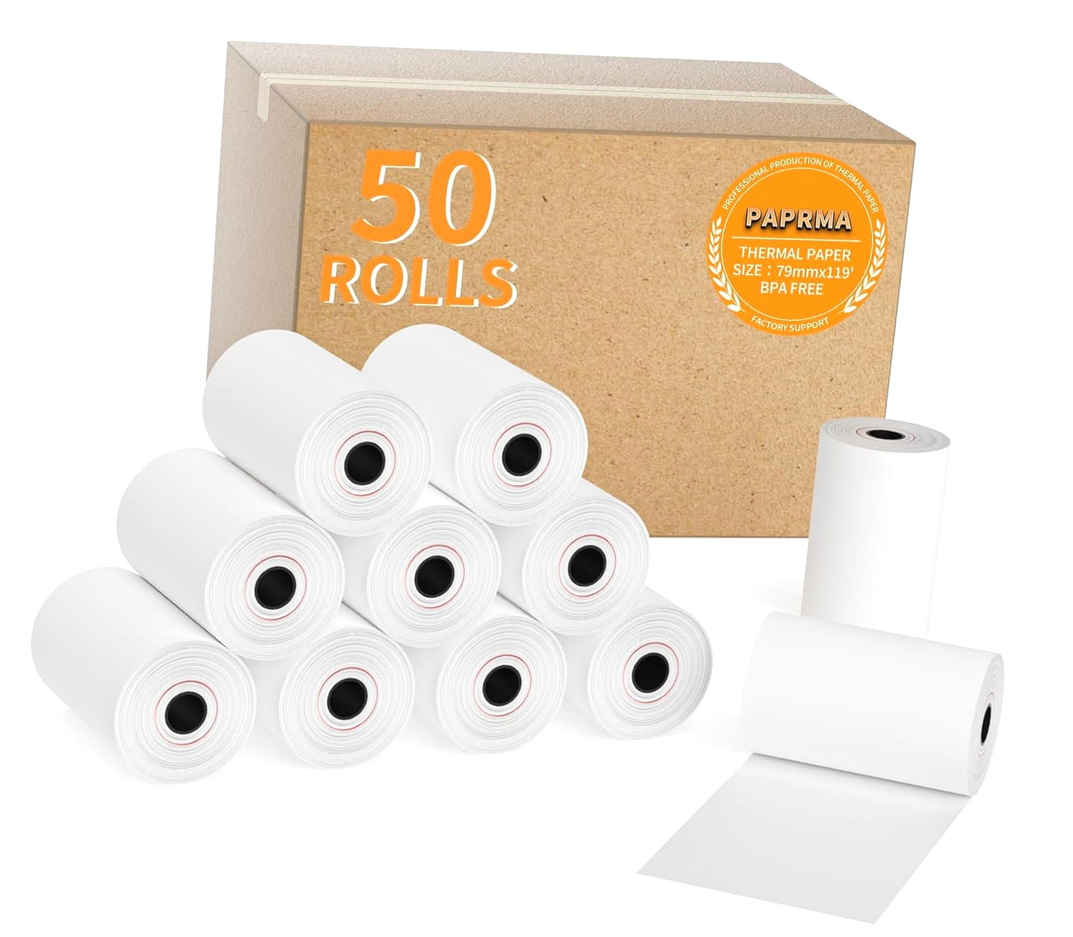 SKYSONIC 3 1/8'' 119ft' Thermal Paper Receipt 50 Rolls, Receipt Paper ...