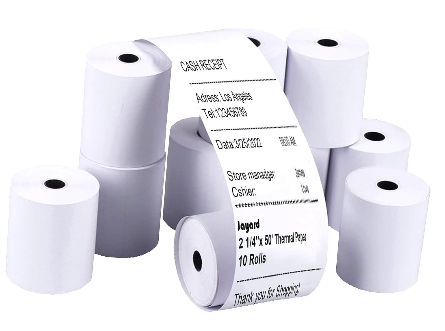 SKYSONIC 3-1/8''x119' Thermal Paper Rolls for Credit Card Cash Register ...