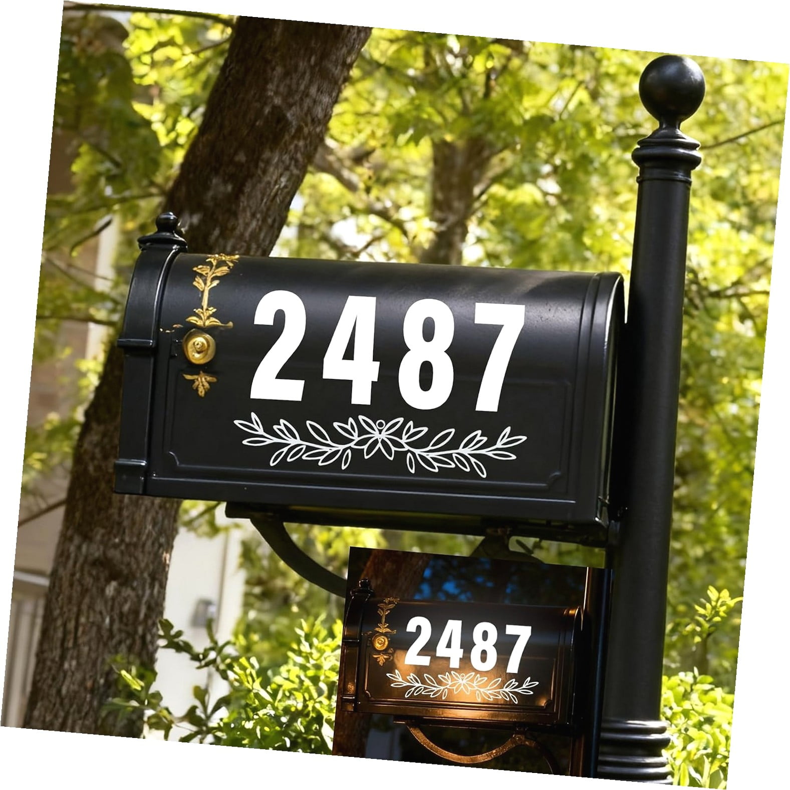 SKYSONIC 3-Inch Mailbox Numbers (0-9) for House Address, White Self ...