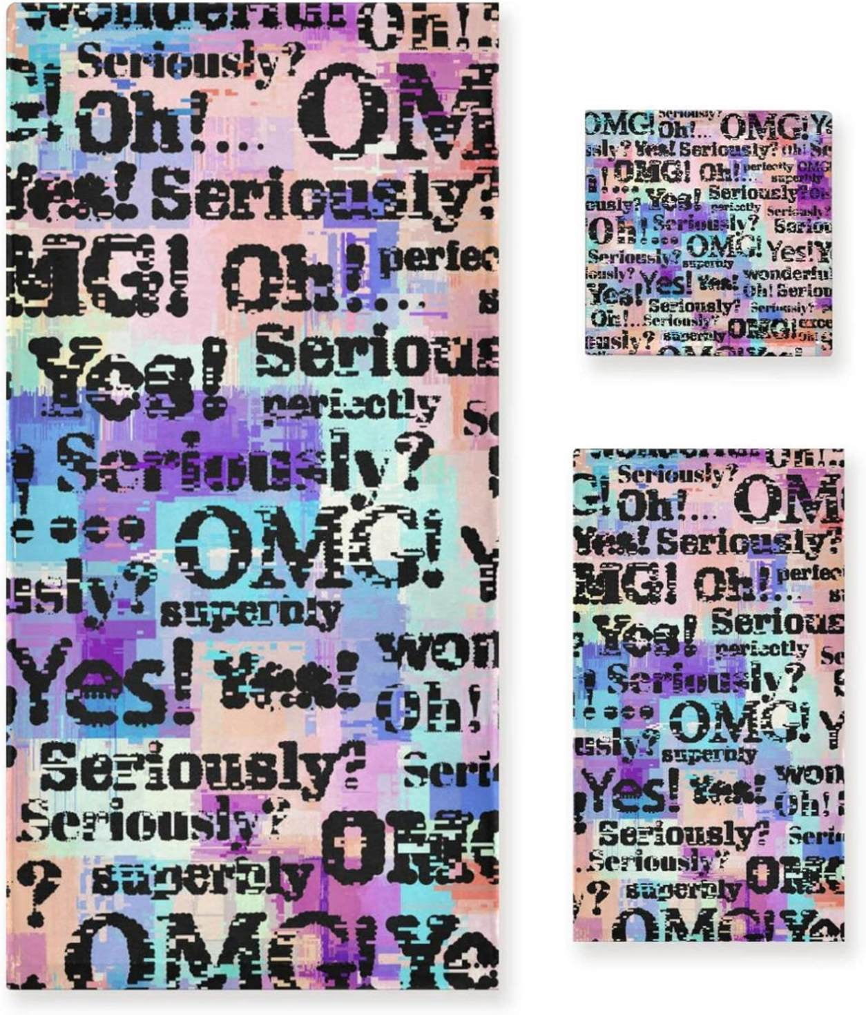 SKYSONIC 3 Pack Towel World of Newspapers Cotton Bath Towel Set (1 Bath ...