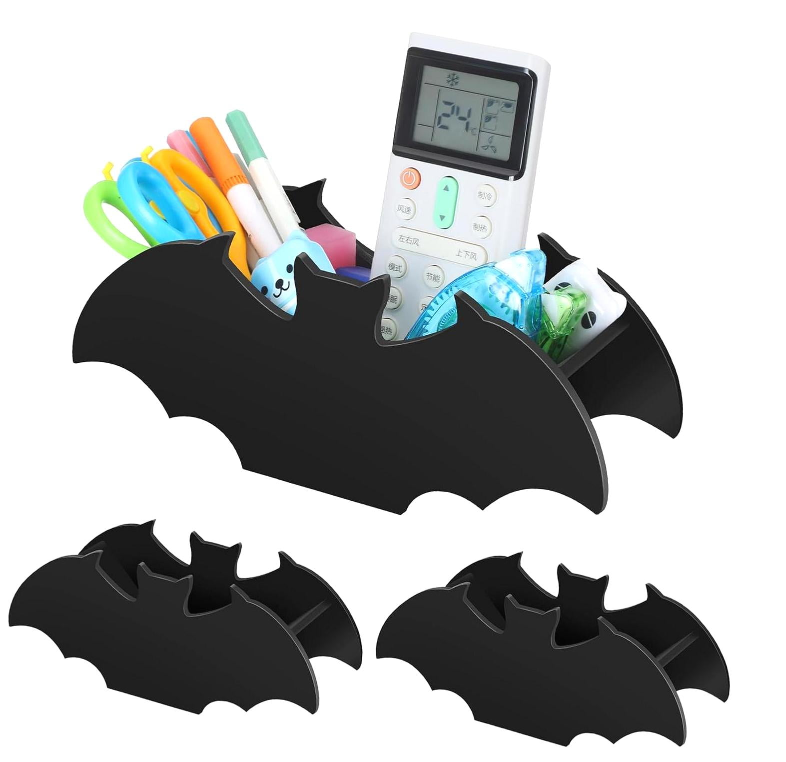 SKYSONIC 3 Pcs Bat Boxes Bat Makeup Holder Gothic Makeup Organizer Bat ...