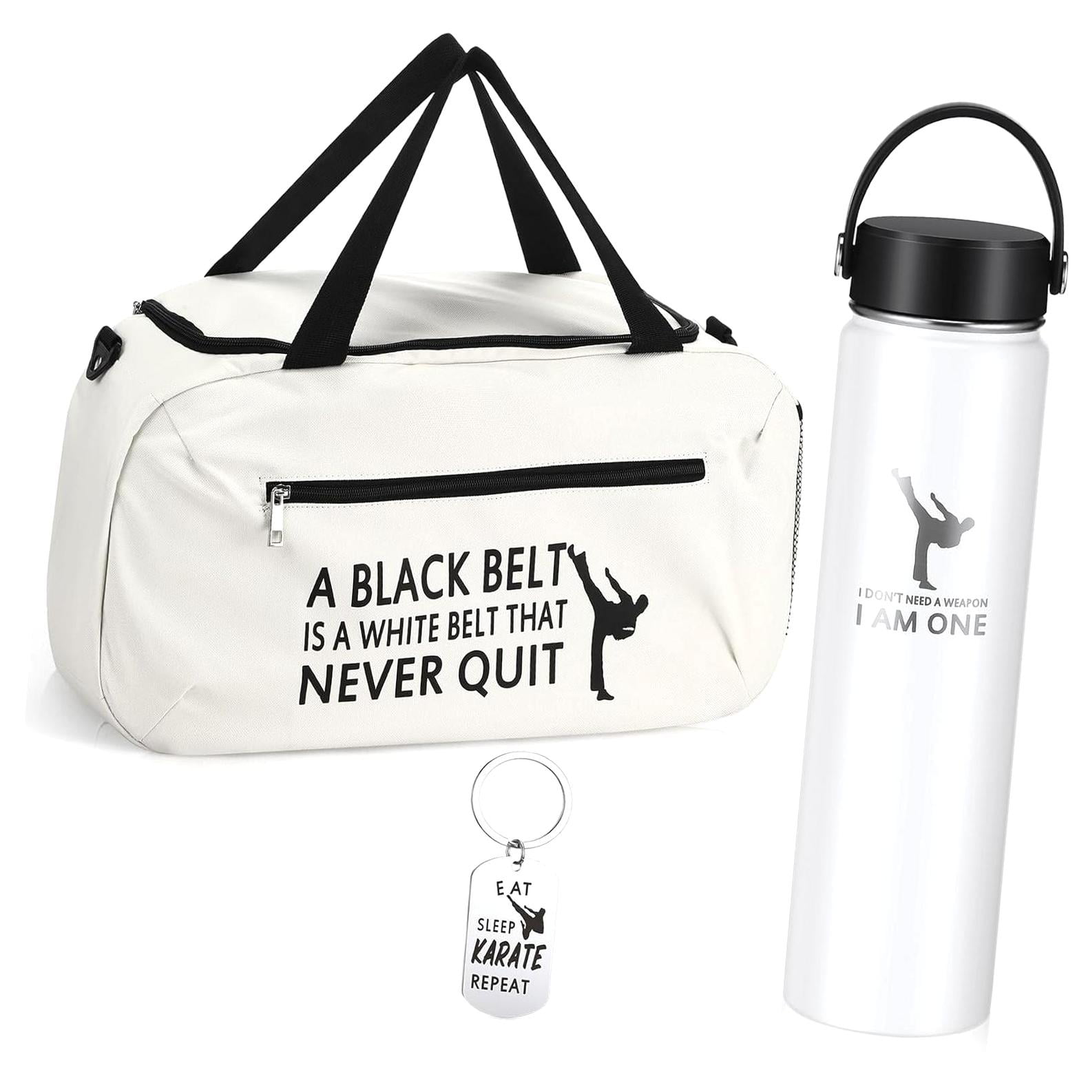 SKYSONIC 3 Pcs Karate Set for Boys, Including Taekwondo Duffel Bag, 24 ...