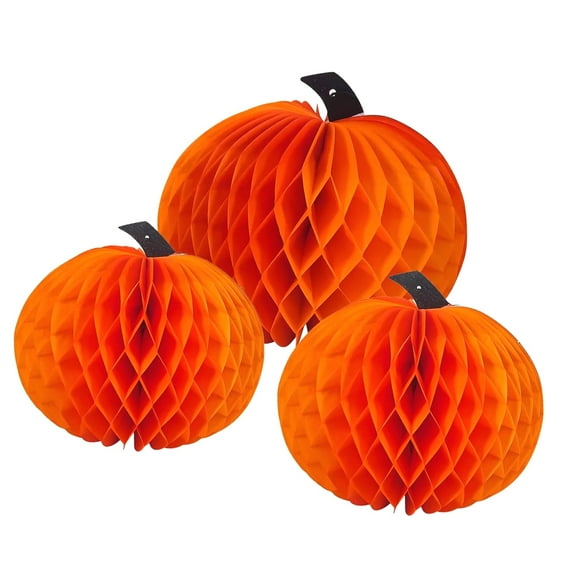 SKYSONIC 3 Pcs Paper Pumpkin Centerpieces for Tables, 3D Paper Hanging ...