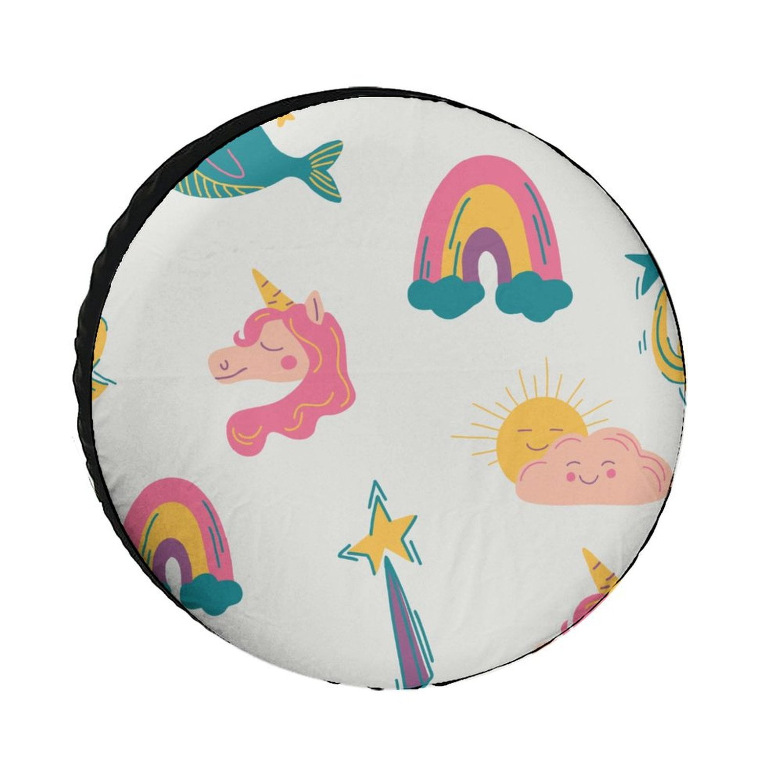 SKYSONIC 32 Inch Oxford Cloth Spare Wheel Tire Covers, Magic Pattern ...