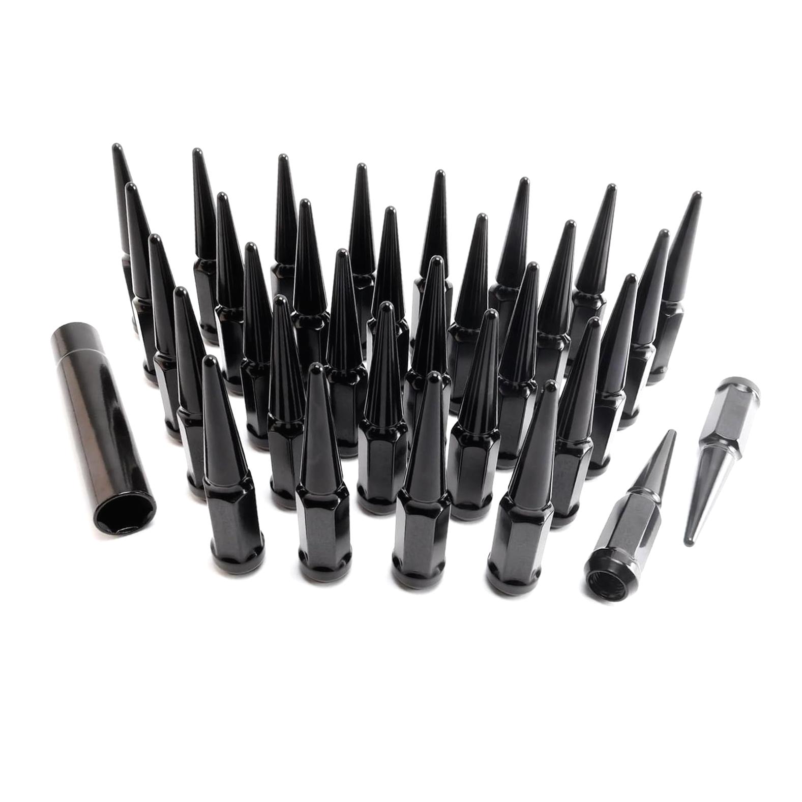 SKYSONIC 32PCS 14x1.5 Wheel Spike Lug Nuts, M14x1.5 Solid 4.4" Tall ...