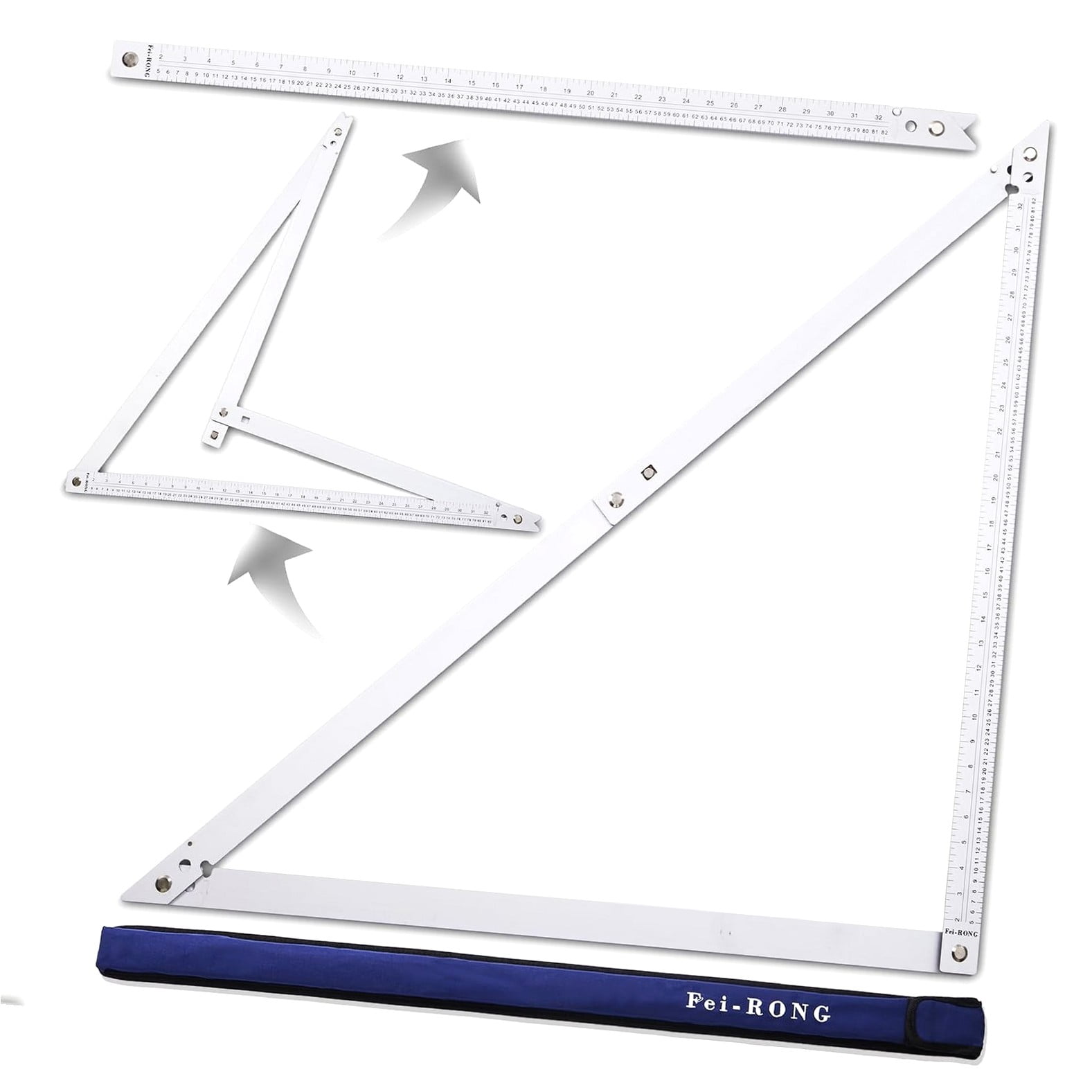 SKYSONIC 36 Aluminum Combination Square Carpenter | 45° 90° Angles for ...
