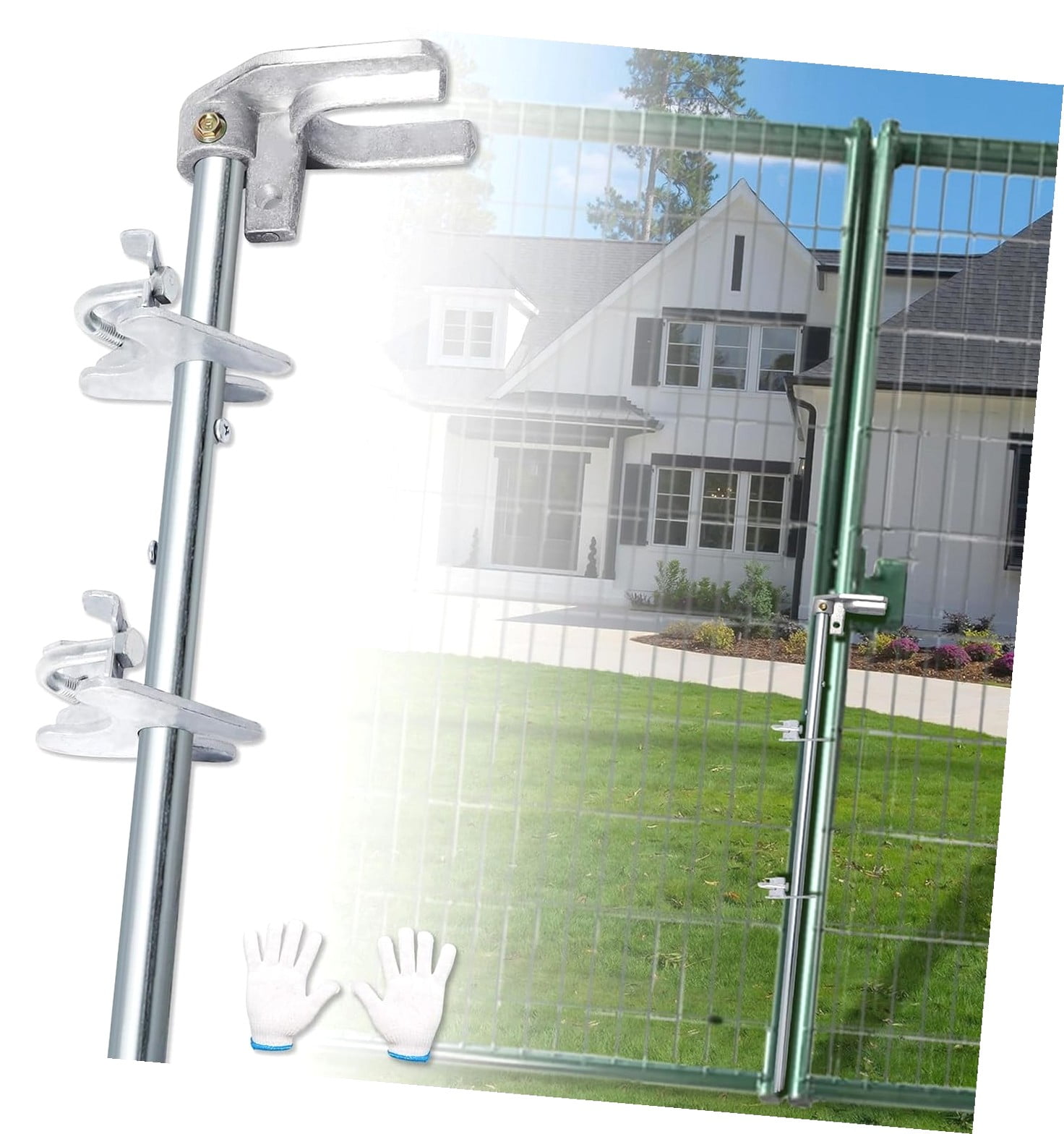 SKYSONIC 36" Chain Link Drop Rod for Double Gate, Pull Style for 1-3/8 ...