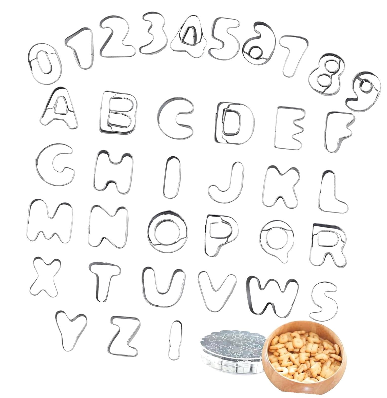 SKYSONIC 37-piece Mini Alphabet and Number Cookie Set with Storage ...