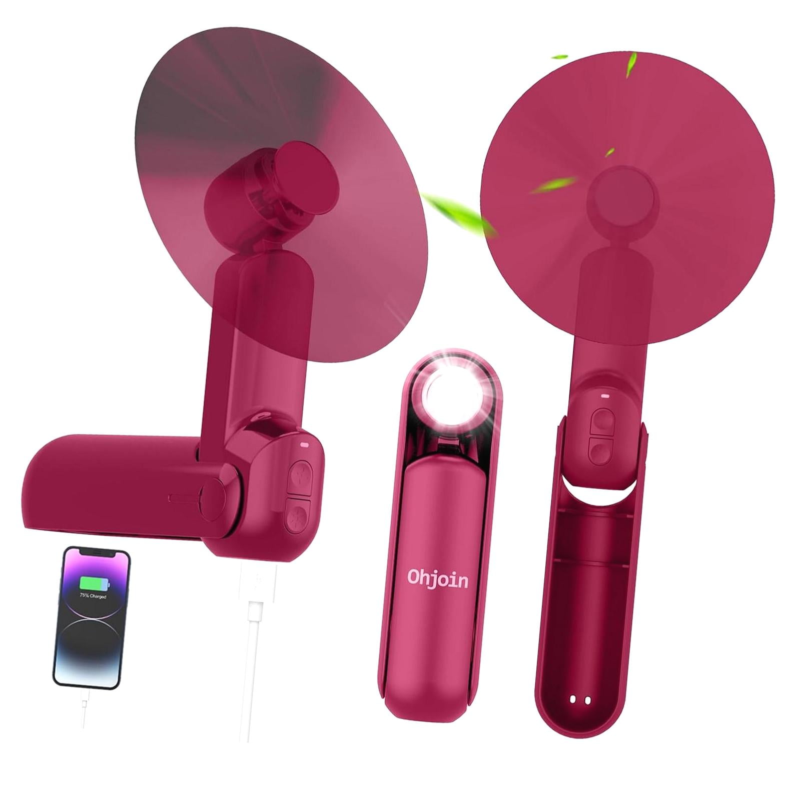 SKYSONIC 4 IN 1 Portable Mini Handheld Fan, Personal Foldable Pocket ...