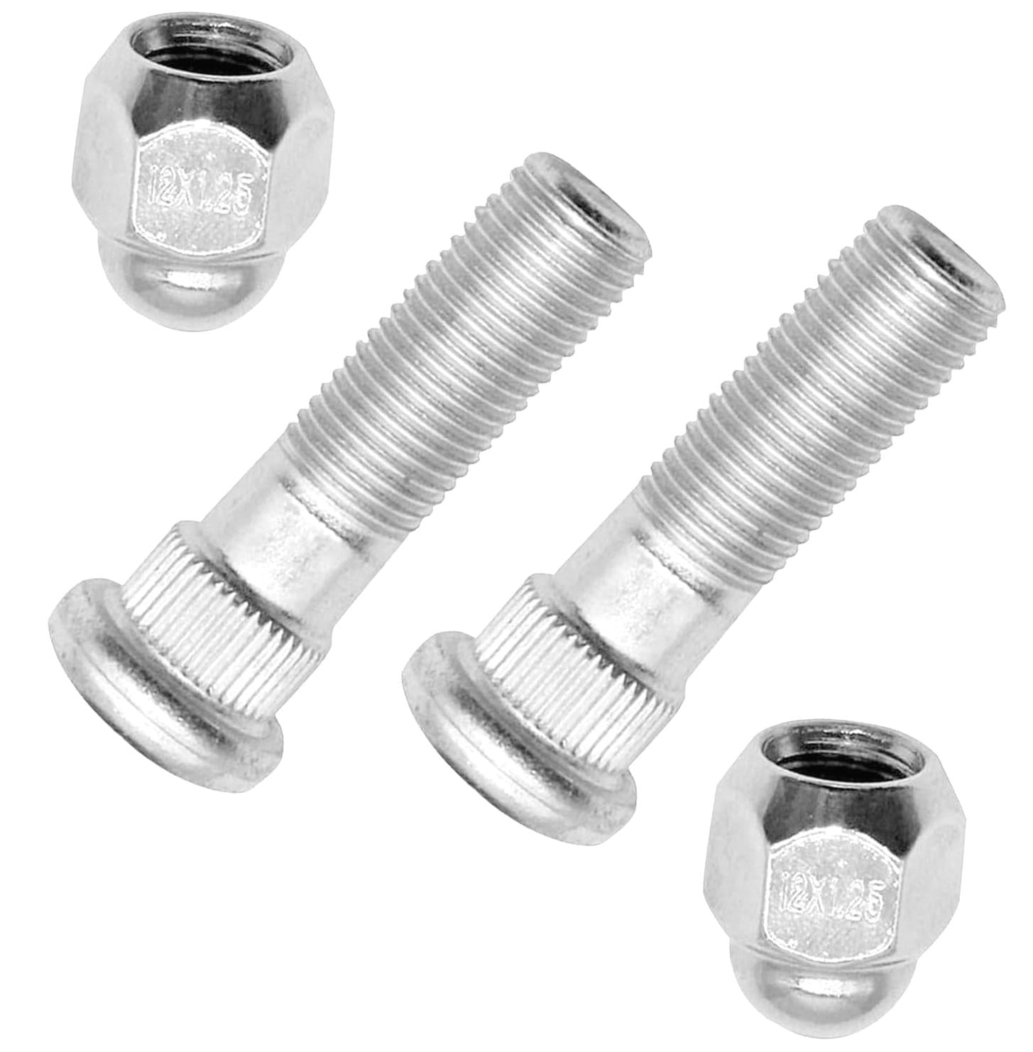 SKYSONIC 4 PCS M12 x 1.25 Wheel Lug Stud Nut Set, Steel Tire Screw Rod ...