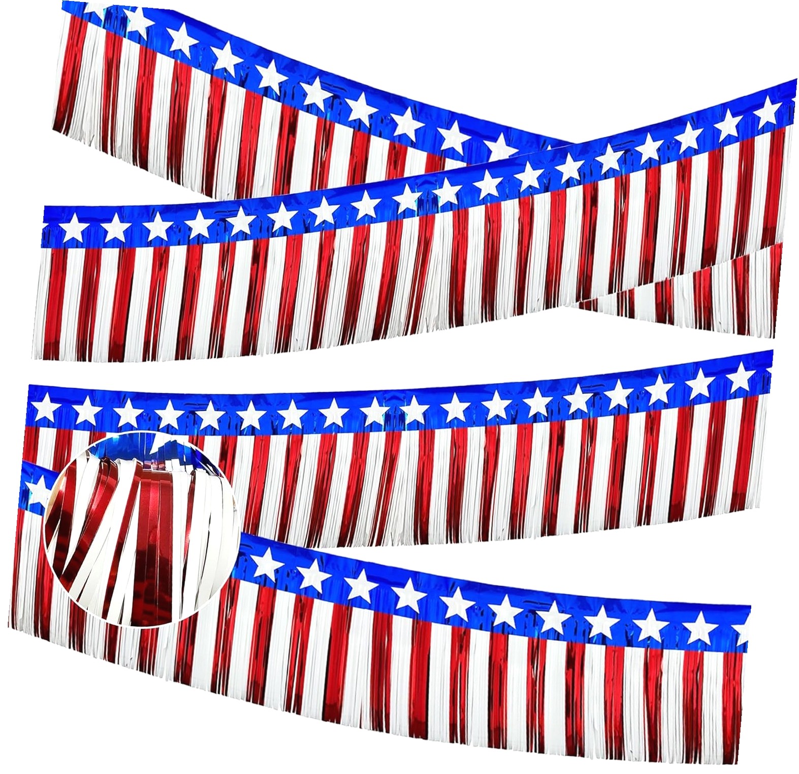 SKYSONIC 4 Pack 39Ft 4th of July Parade Floats for Car, Stripes and ...