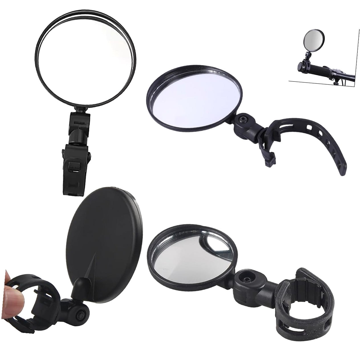 SKYSONIC 4-Pack Mirror Handlebar Mount Mirrors, Electric Rear View ...