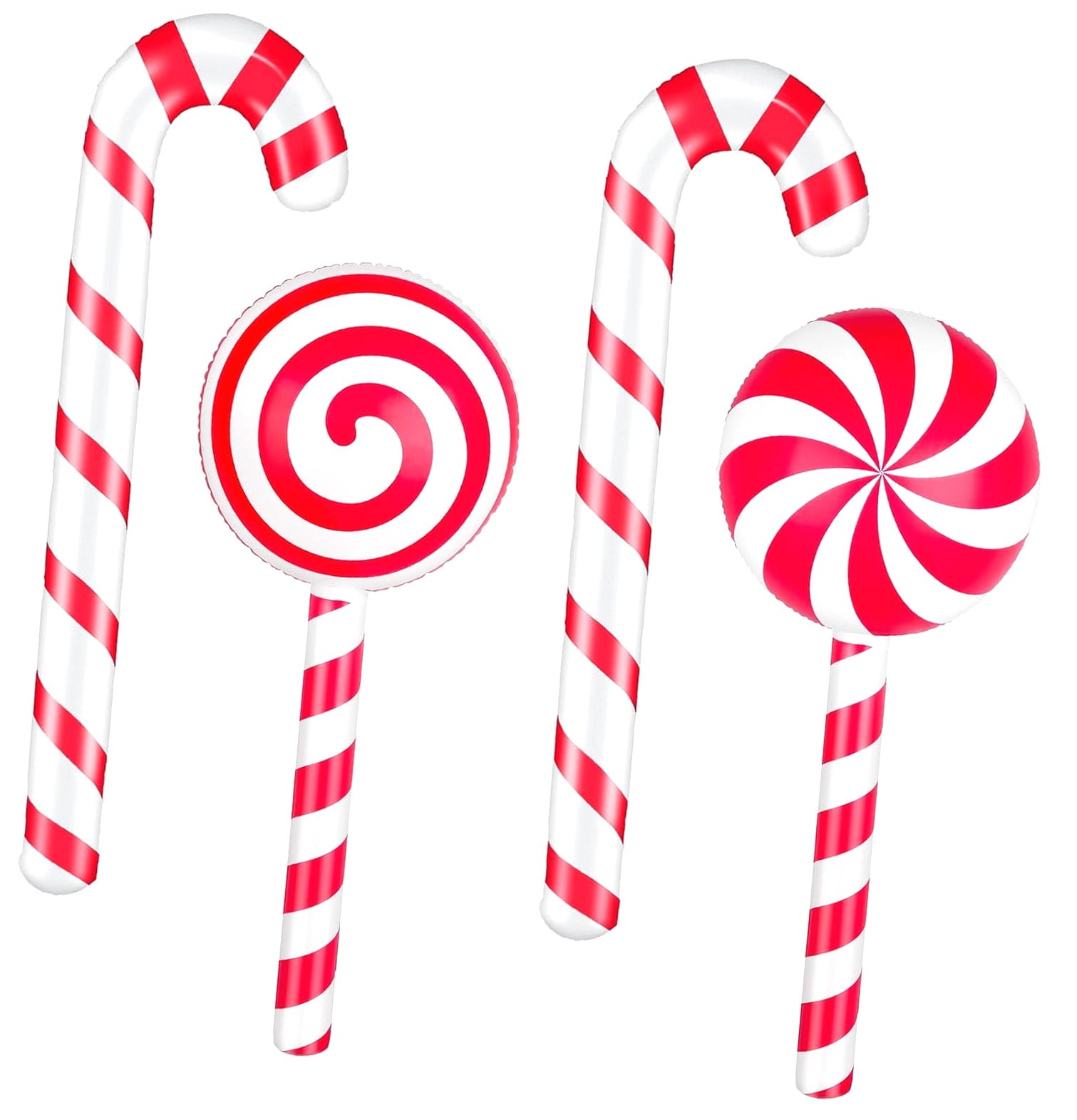SKYSONIC 4 Pcs Christmas Candy Kit 27 Inch Large Candy Canes for Winter ...