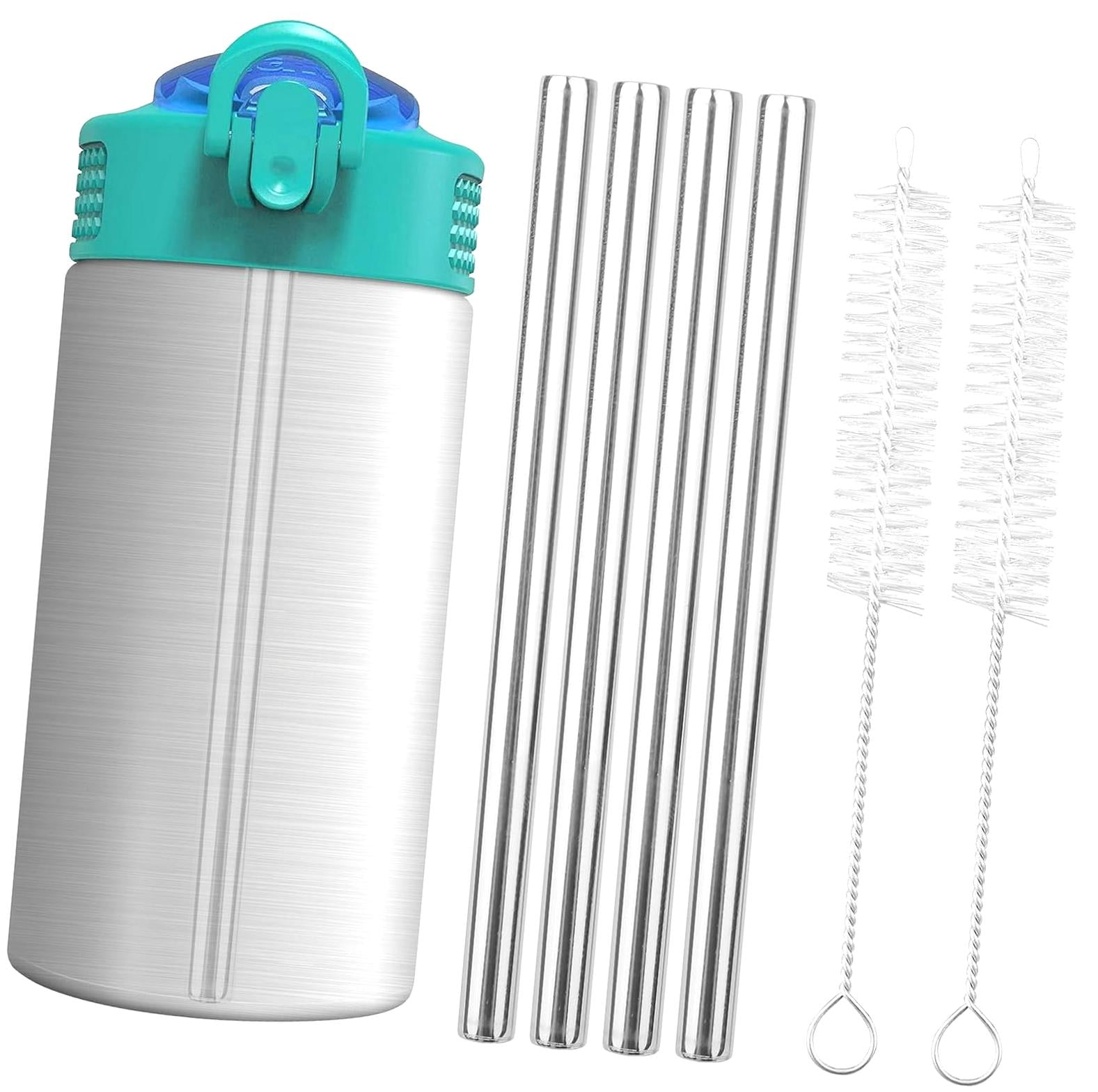 SKYSONIC 4-Piece Metal Straw Set with Zak Designs 15.5oz / 16oz Plastic ...