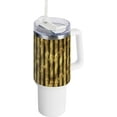 Skysonic 40 Oz Bamboo Poles Texture Tumbler With Lid And Straw Travel