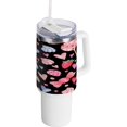 Skysonic 40 Oz Watercolor Lollipops Strawberry Tumbler With Lid And