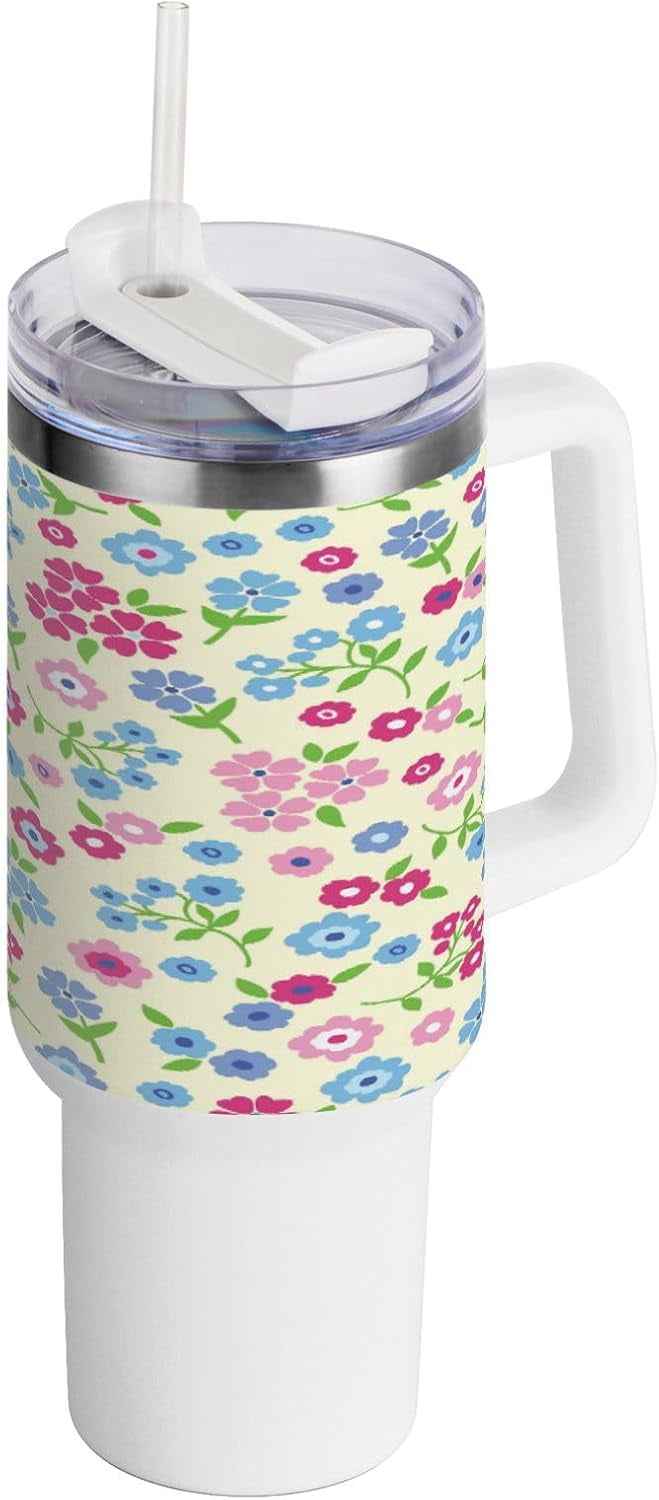 Skysonic 40oz Fresh Shivering Tumbler With Lid And Straw Travel Coffee