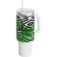 Skysonic 40oz Jungle Plant Tumbler With Lid And Straw Travel Coffee Mug
