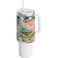 Skysonic 40oz Tumbler With Handle And Straw Lid Double Stainless Steel