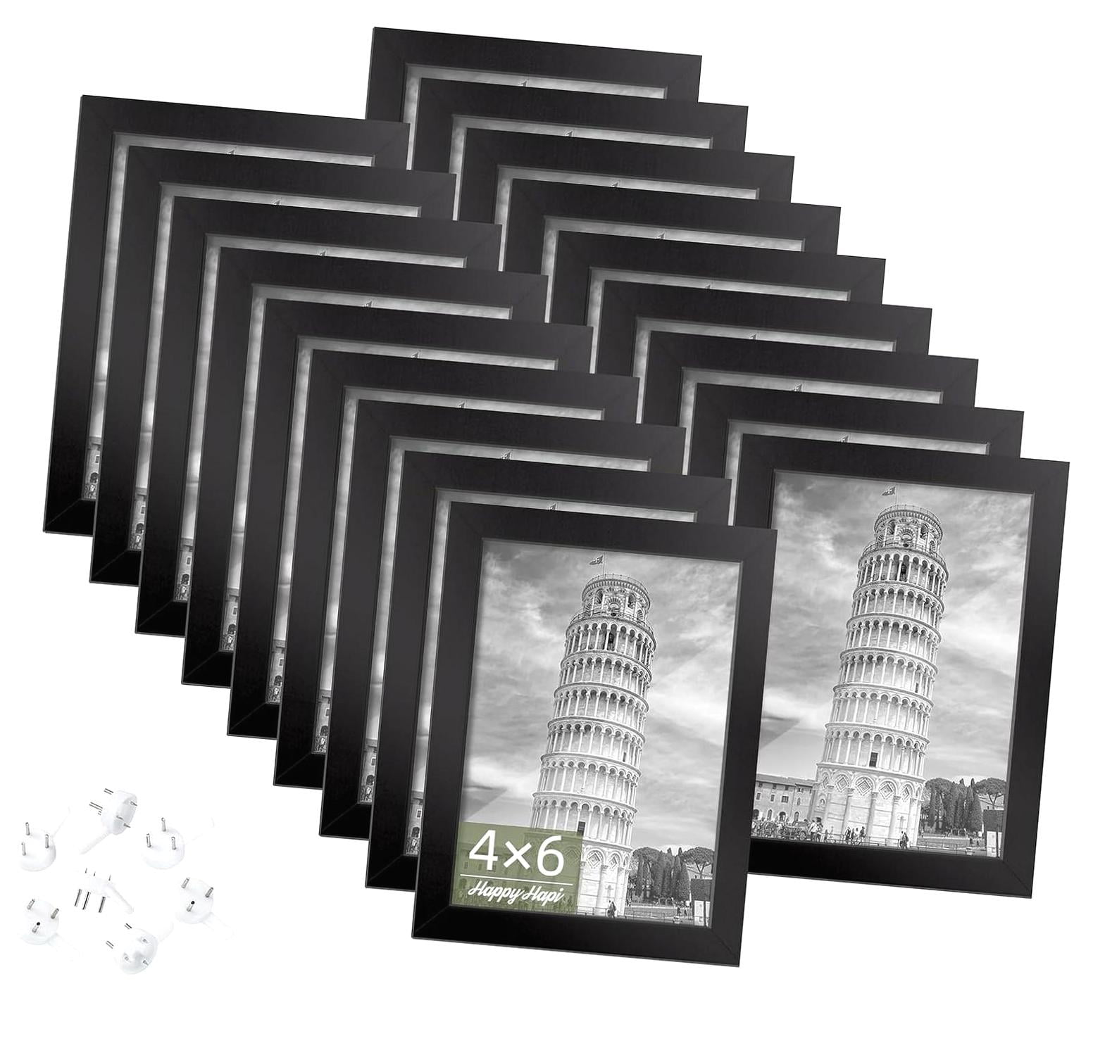 SKYSONIC 4x6 Picture Frame Set of 18, Suitable for Tabletop or Wall ...