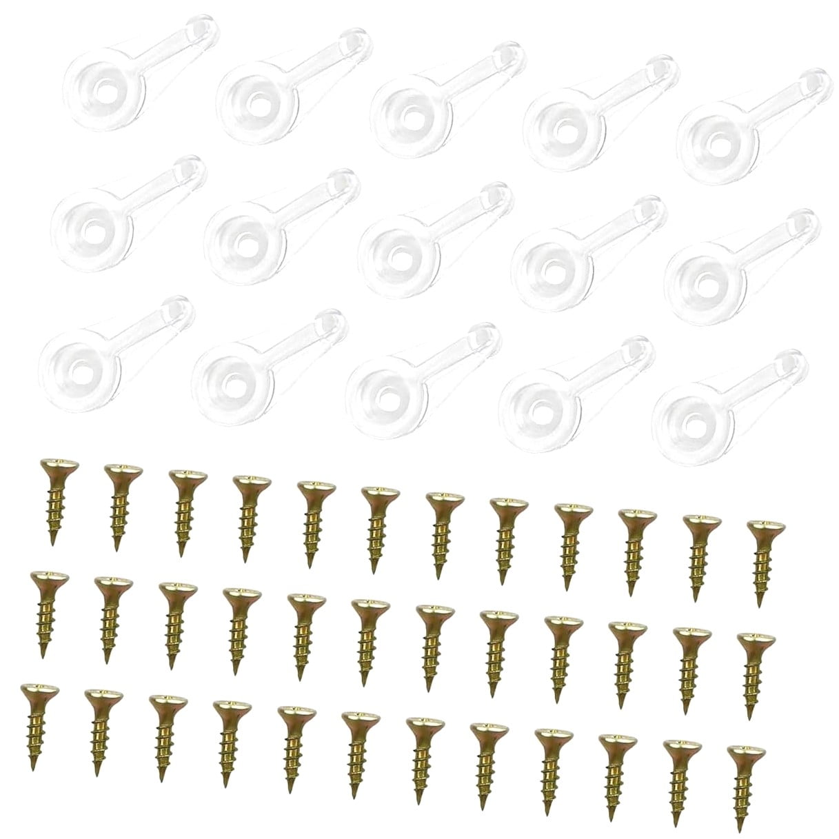 SKYSONIC 50 Pairs Retainer Clips Kit Cabinet Panel Clips with Screws ...