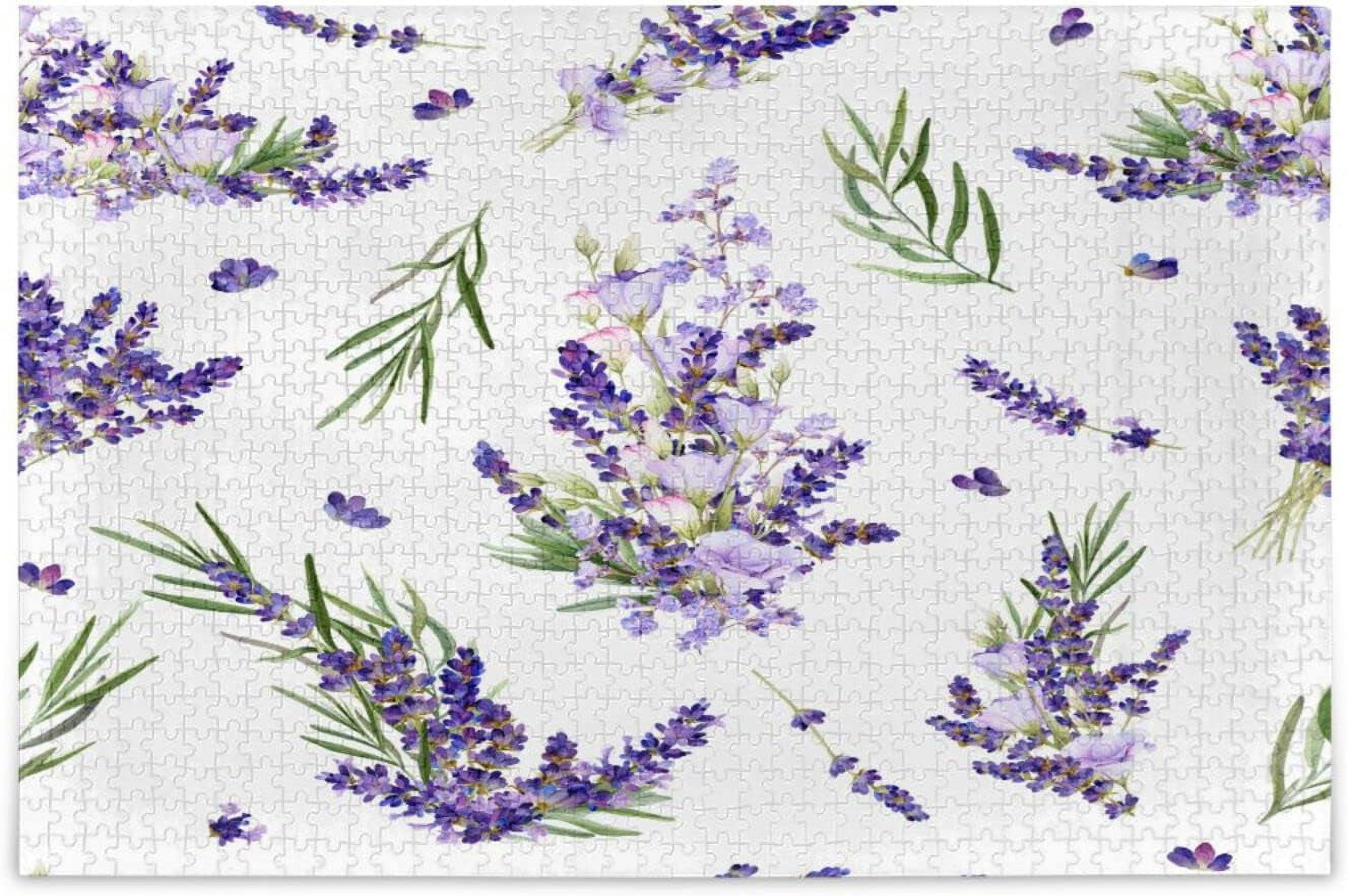 SKYSONIC 500PCS Jigsaw Puzzles Lavender Flowers Adult Children ...
