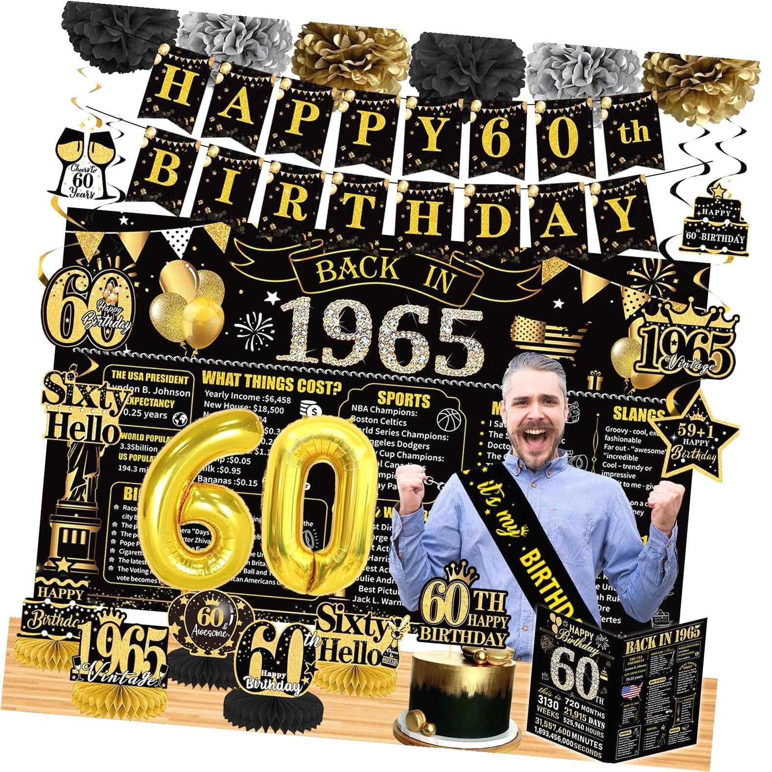 SKYSONIC 50th Birthday Decor for Men and Women, 35PCS Vintage 1975 ...