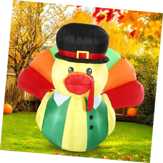 SKYSONIC 5FT Thanksgiving Inflatables Turkey Fall Decoration ...