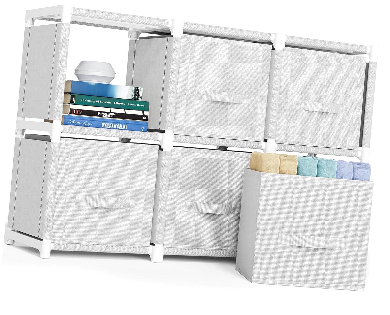 SKYSONIC 6 Cube Storage Organizer, Closet Organizers and Storage, Cube ...
