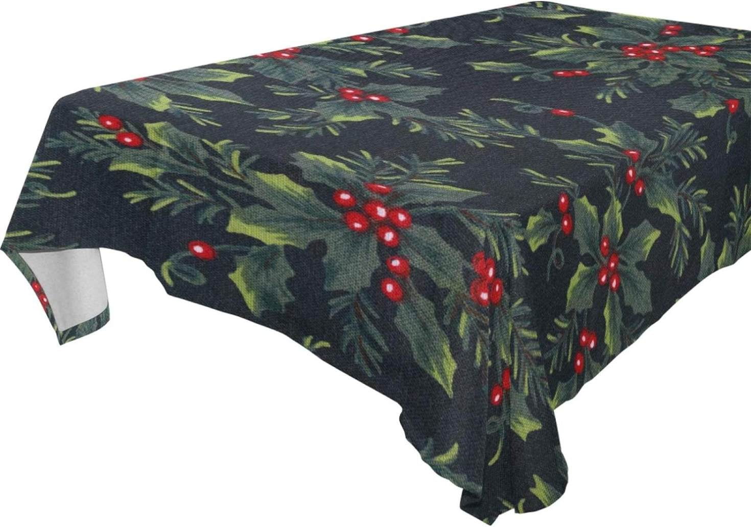 SKYSONIC 60"x120" Square Tablecloth with Christmas Pattern On Cloth ...