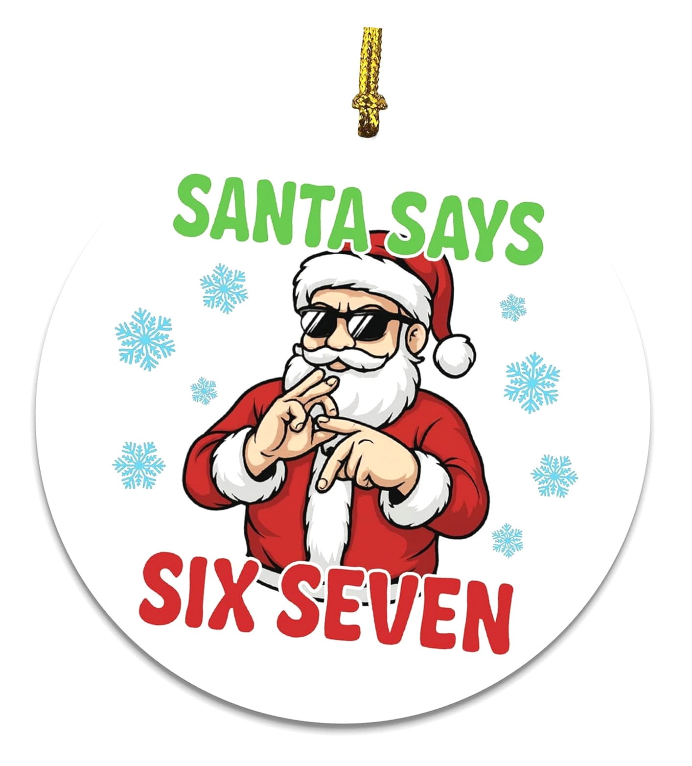 SKYSONIC 67 Meme Funny Christmas Ornaments 2025, Six Seven Themed ...