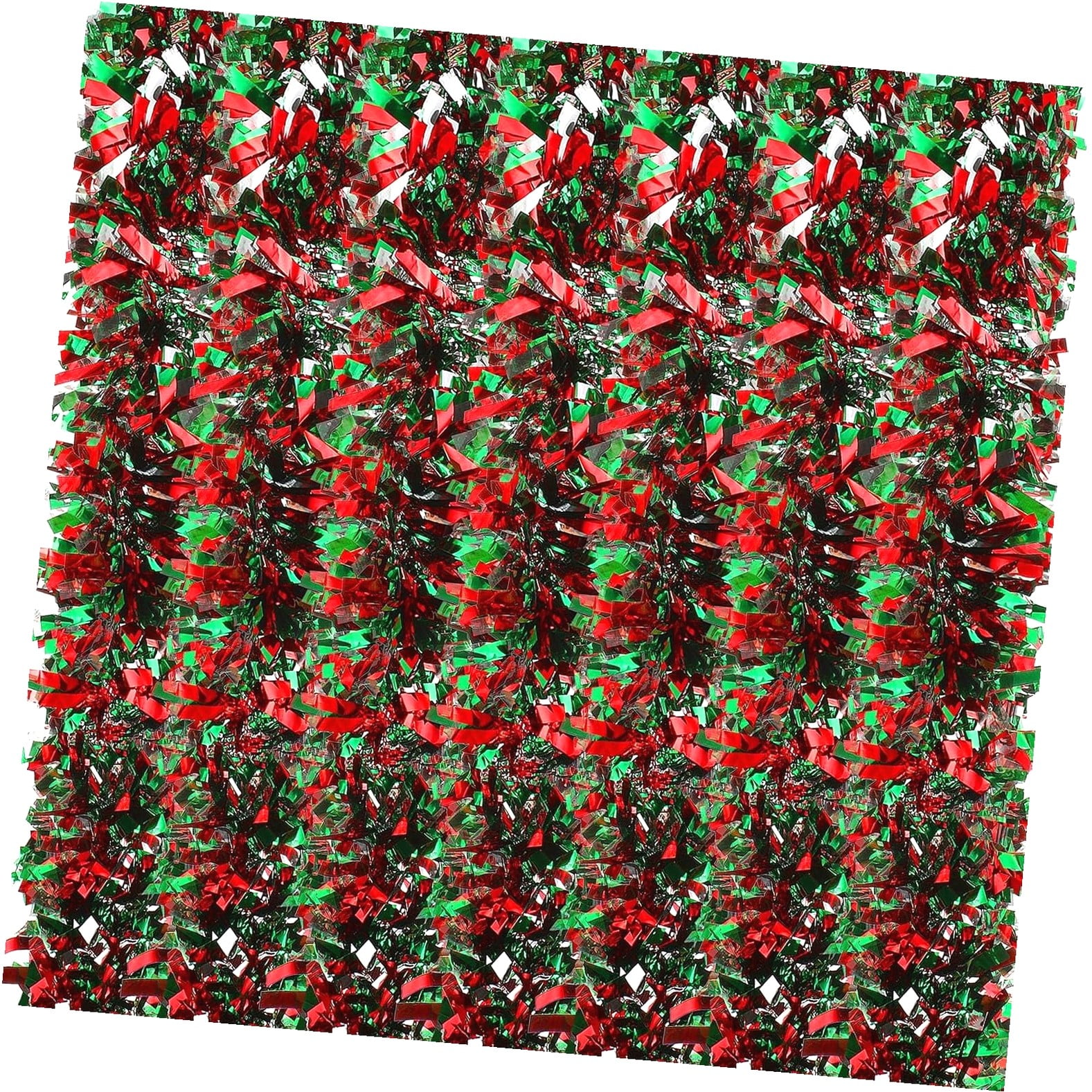 SKYSONIC 7/11/16 Pcs 16.4FT Christmas Tinsel Garland Bulk, Red Silver ...