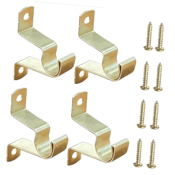SKYSONIC 7/16" Cafe Rod Brackets, Set of 4 Curtain Rod Brackets for ...