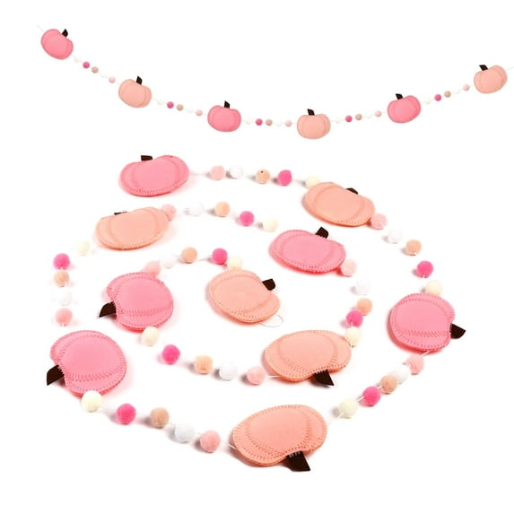 SKYSONIC 8.6FT Felt Pumpkin Garland Fall Banner Decorations, Pre ...