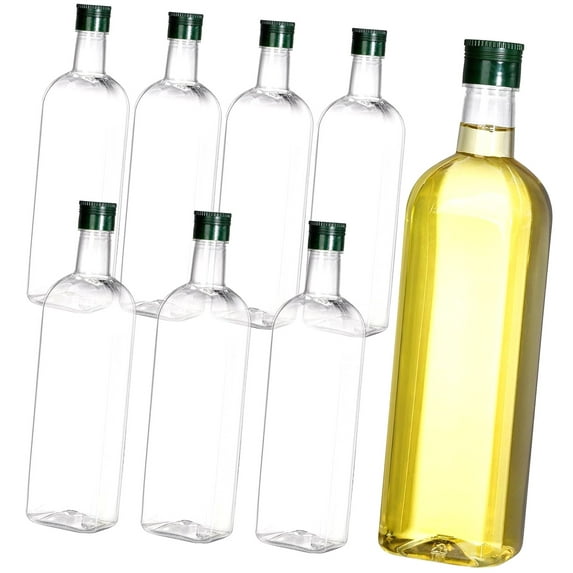 SKYSONIC 8 Pack 32OZ Plastic Empty Bottles with , Long Neck Bottles for ...