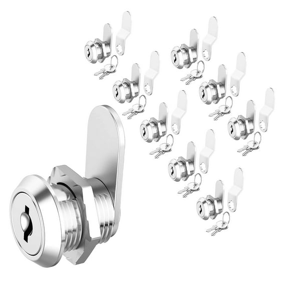 SKYSONIC 8 Pack with Key, 5/8" Cam Lock Keyed Alike, Locks for Storage ...