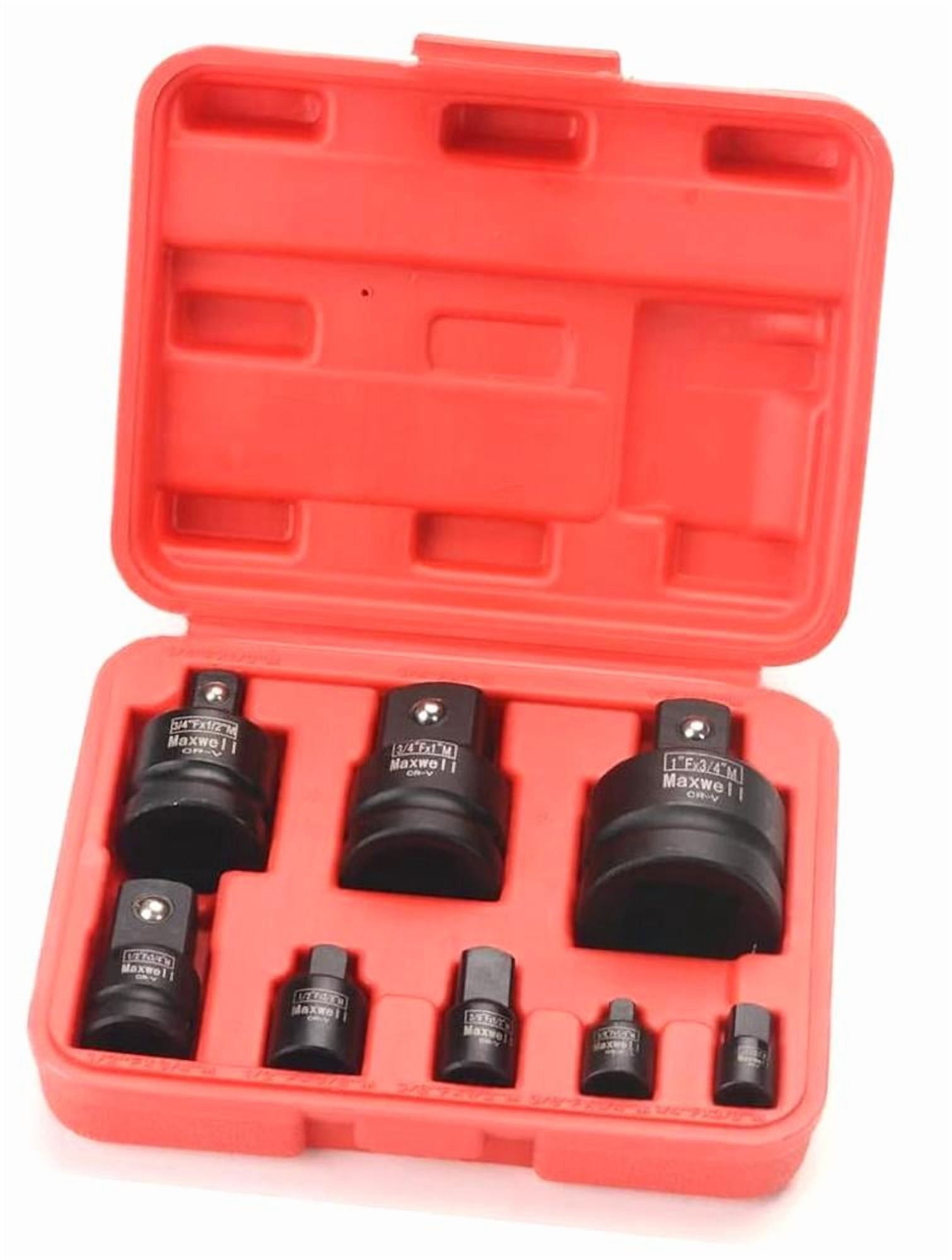 SKYSONIC 8-Piece Impact Adapter and Reducer Set, CR-V, SAE, for Sockets ...