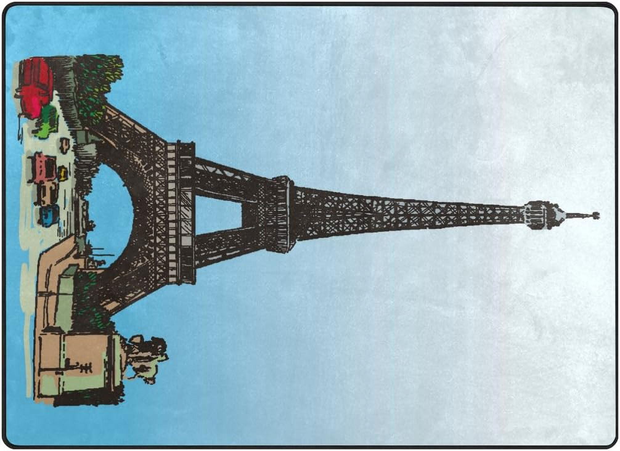 SKYSONIC 80x58 inches Lightweight Soft Area Rug Mat Indoor Floor Rugs ...