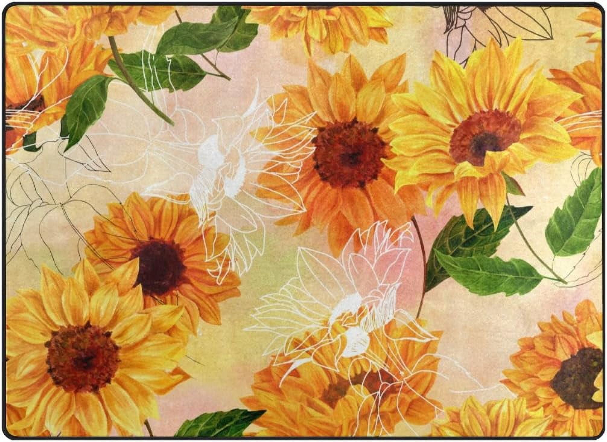 SKYSONIC 80x58 inches Lightweight Soft Area Rug Mat Indoor Floor Rugs ...