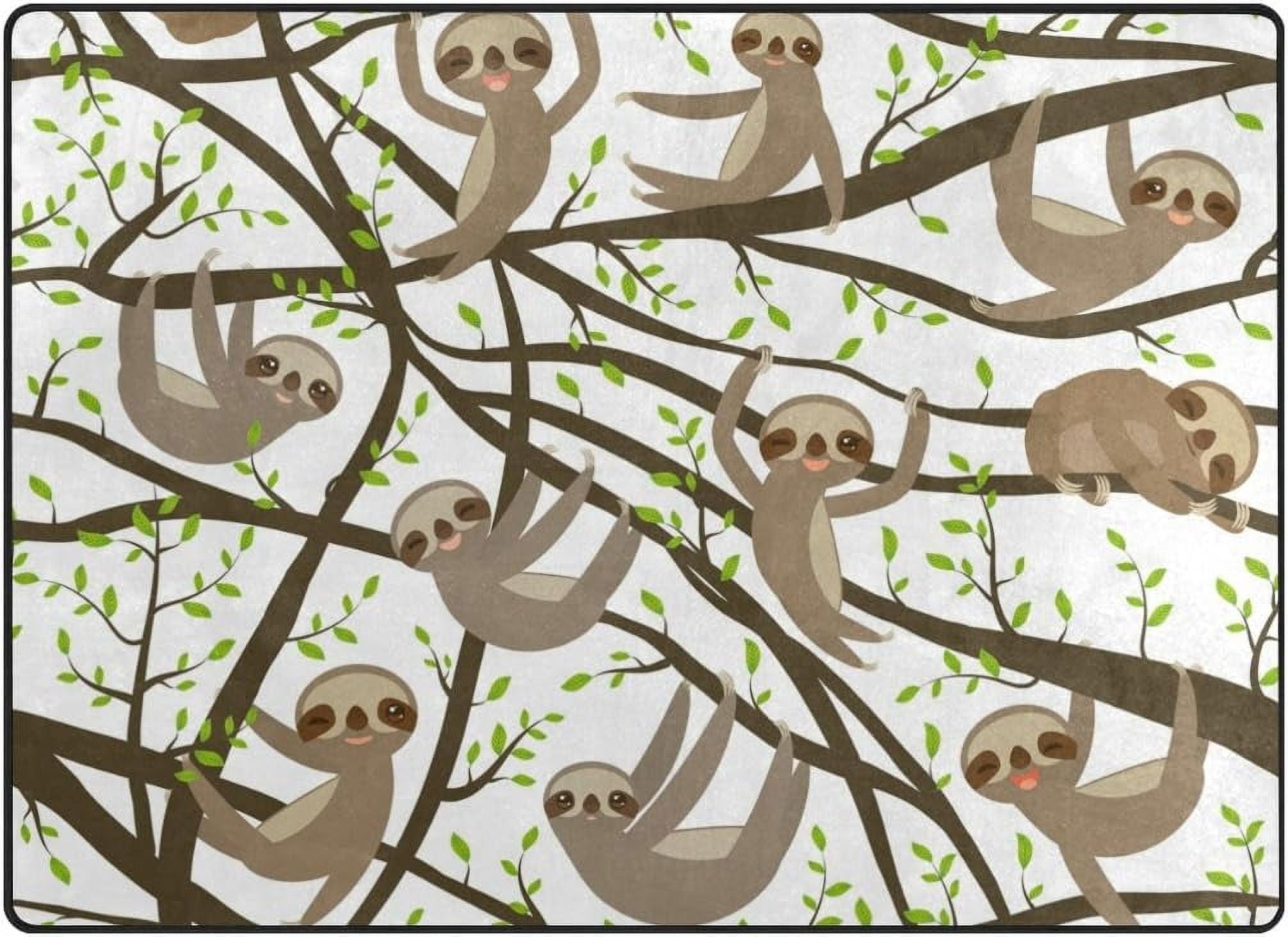 SKYSONIC 80x58 inches Lightweight Soft Area Rug Mat Indoor Floor Rugs ...