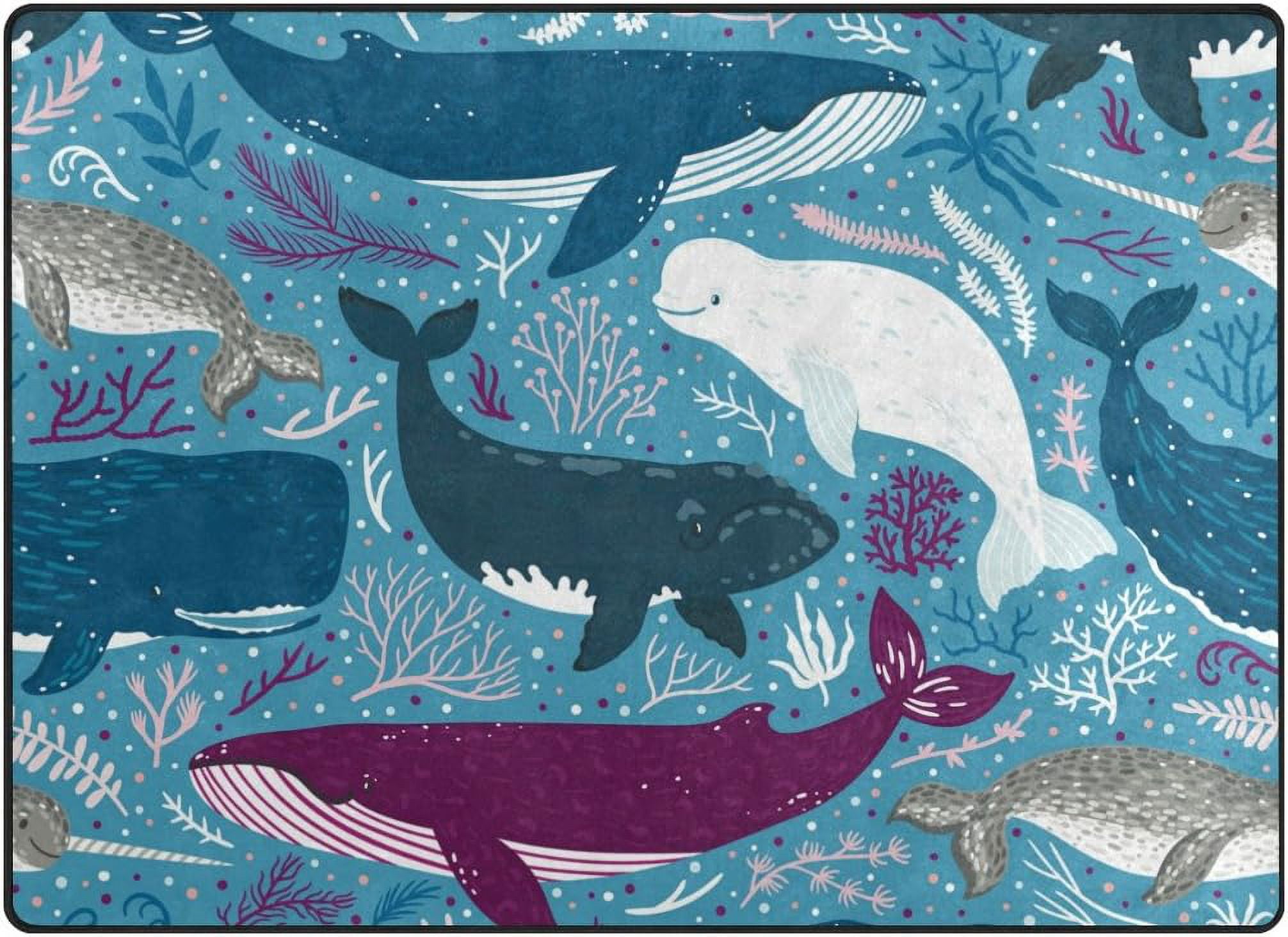 SKYSONIC 80x58 inches Lightweight Soft Area Rug Mat Indoor Floor Rugs ...