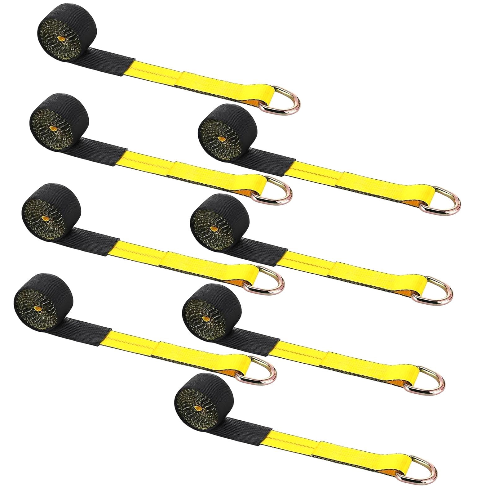 SKYSONIC 8Pack 2'' X 12ft Tow Truck Straps Lasso Wheel Lift Straps ...