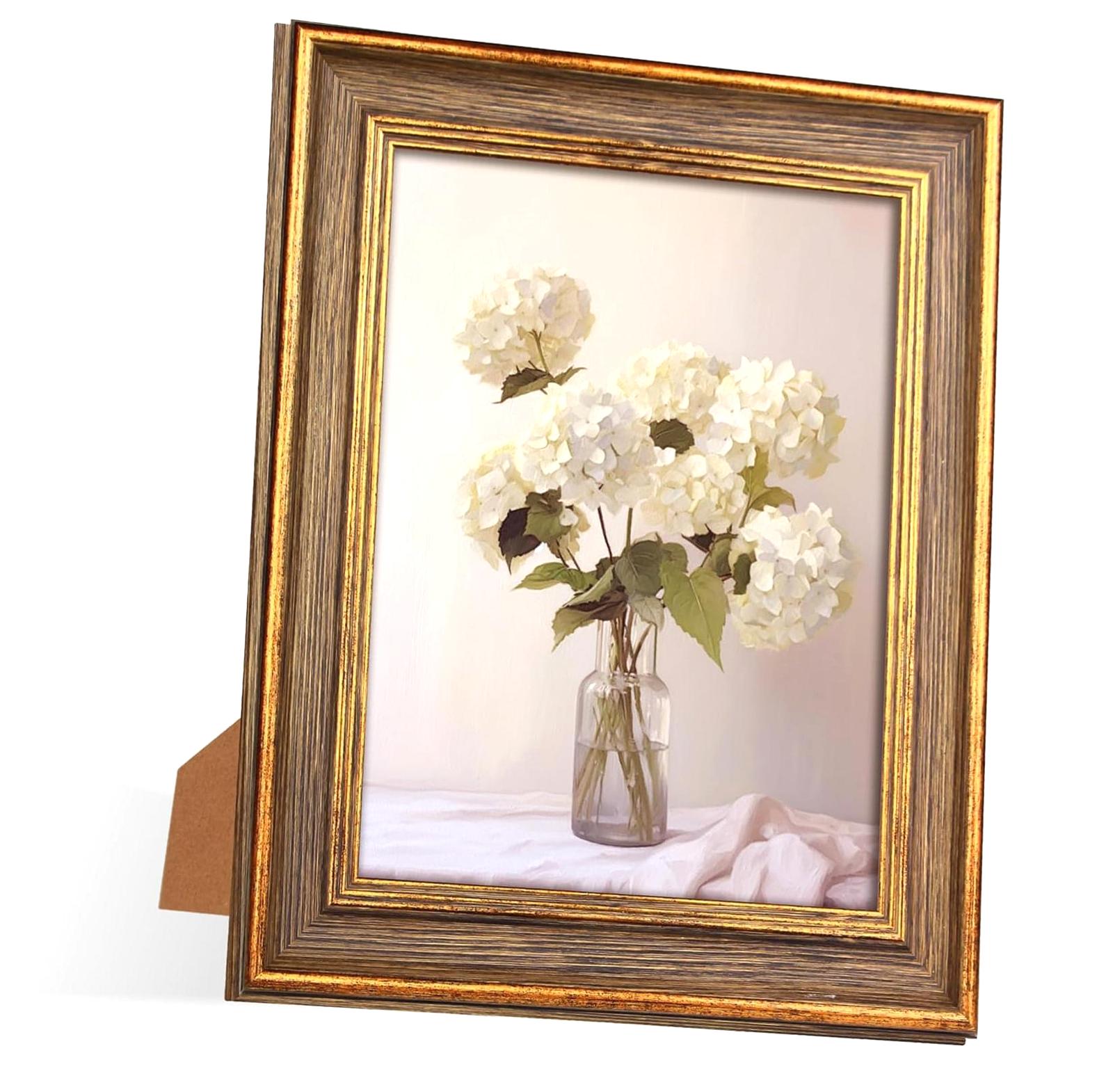 SKYSONIC 8x10 Picture Frame with Wooden Texture and HD Glass, Style 8 ...