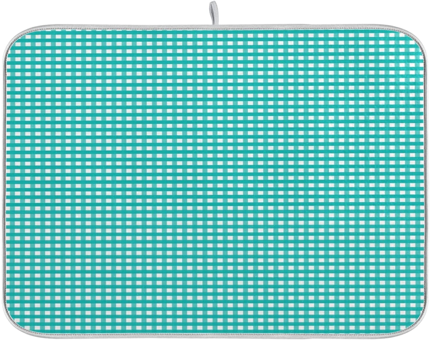 SKYSONIC Absorbent Dish Drying Mat Light Blue Plaid Kitchen Counter Mat ...